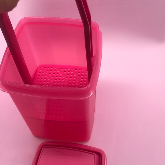 Tupperware | Kitchen | Tupperware Large Square Pickadeli Container Pink ...